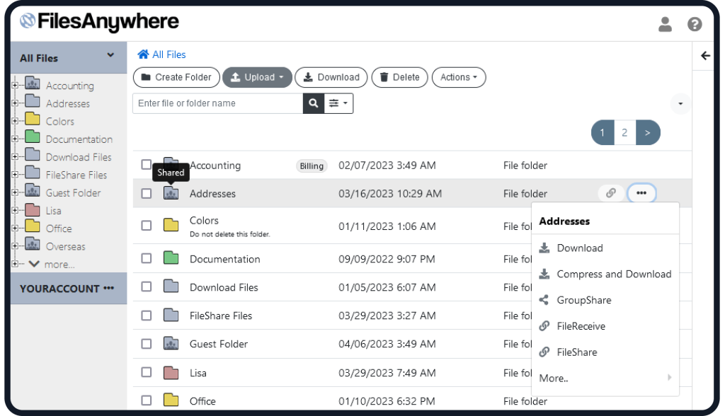 FilesAnywhere Intuitive Cloud Solution