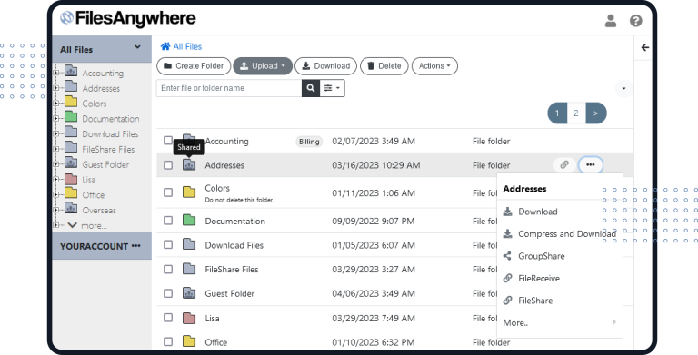 FilesAnywhere Secure Cloud For Business - Built for Collaboration